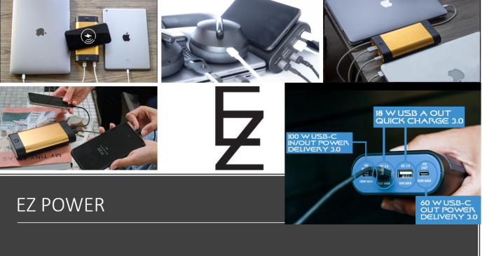 モバイルデバイスの充電はこれ一つでOK -『EZ Power- THE MOST VALUE PACKED 27000 mAh PD ...